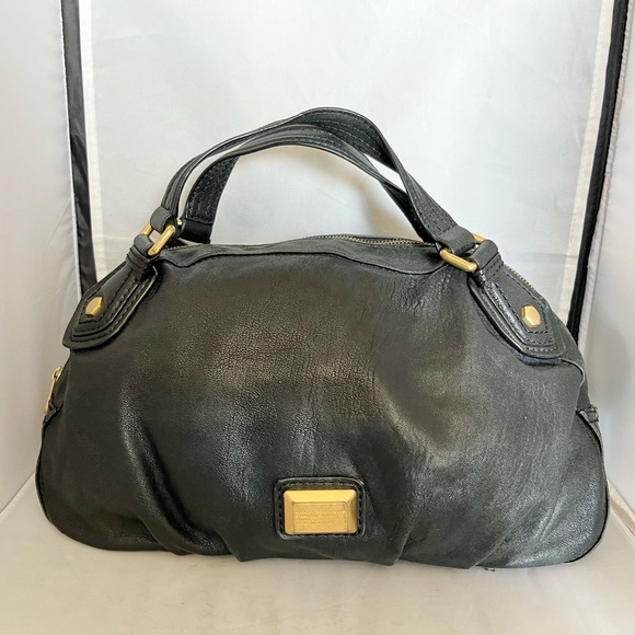 Marc Jacobs | Bags | Marc Jacobs Black Leather Doctor Style Tote Bag ...